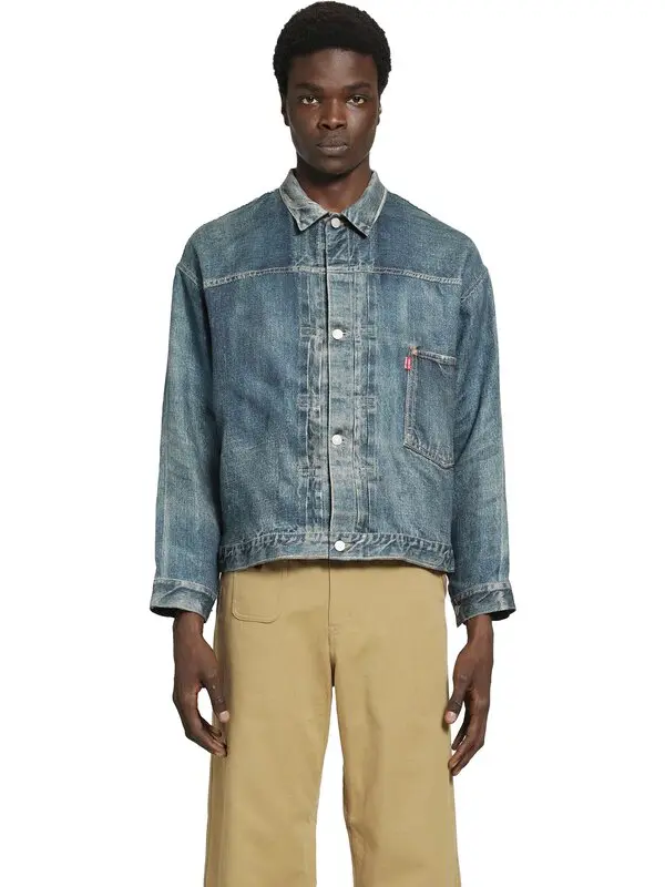Junya Watanabe X Levi's Fake Print Denim Jacket - Blue