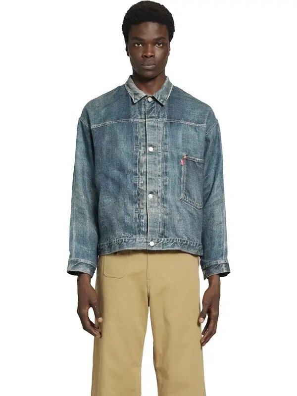 Junya Watanabe X Levi's Fake Print Denim Jacket - Blue