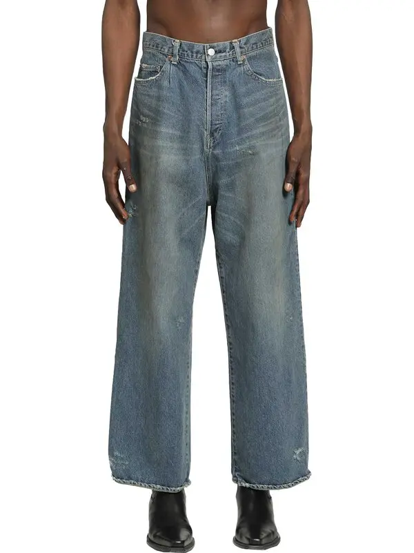 SSSTEIN Baggy Wide Leg Denim Jeans - Blue