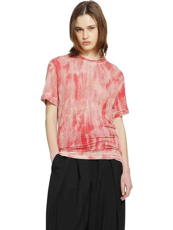 Comme Des Garçons Overdyed Linen T-shirt - Red
