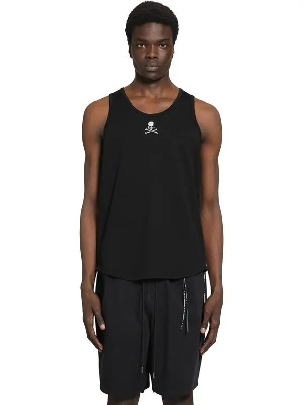 MASTERMIND WORLD Rhinestone Skull Tank Top - Black