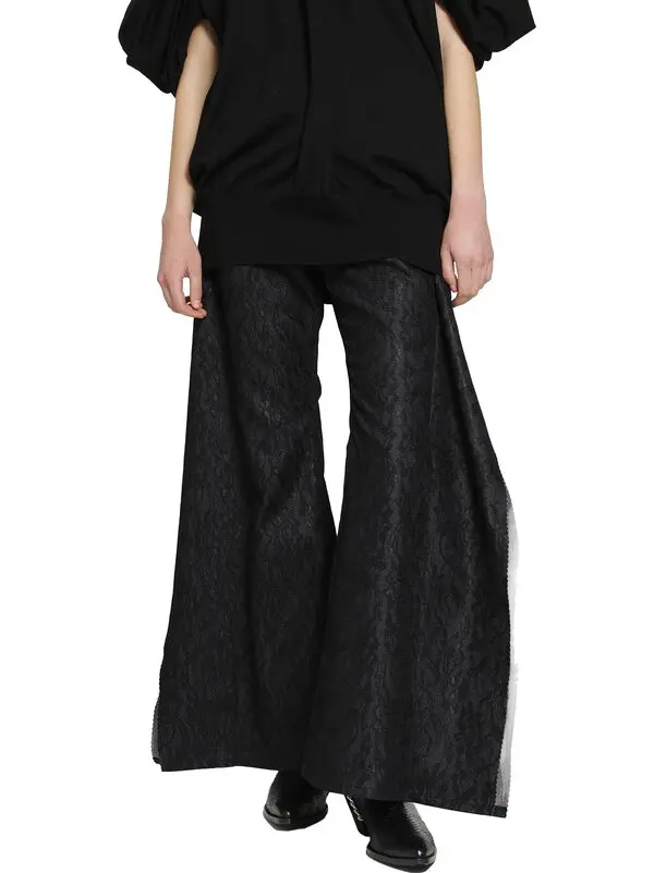 Junya Watanabe Deconstructed Floral Jacquard Jeans - Blue