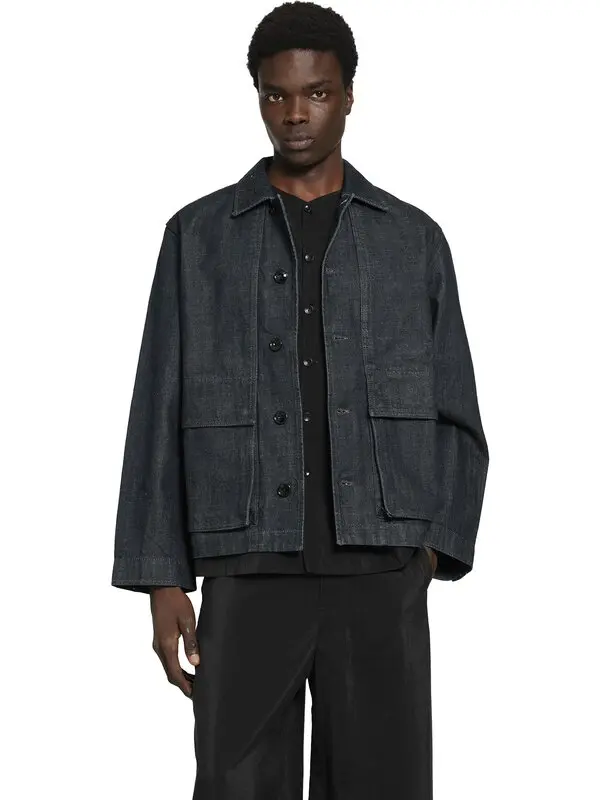 LEMAIRE Denim Boxy Jacket - Blue