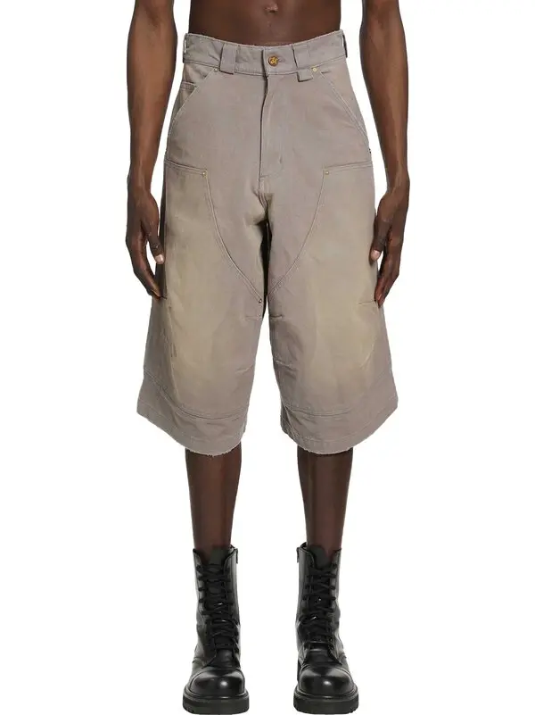 WILLY CHAVARRIA Stockton Double Knee Shorts - Grey