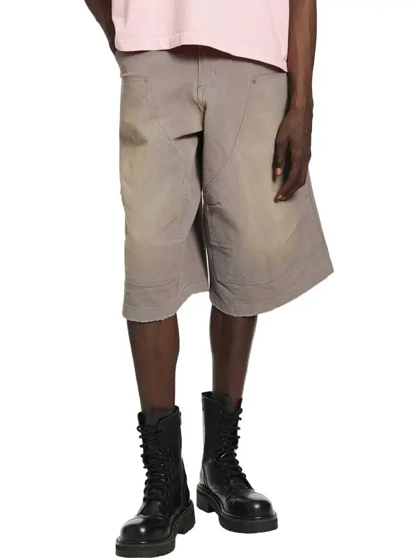 WILLY CHAVARRIA Stockton Double Knee Shorts - Grey
