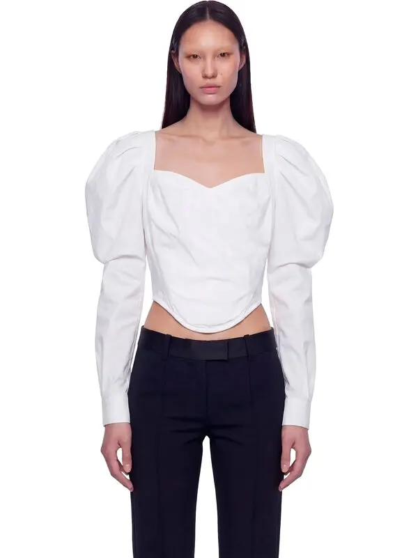 VIVIENNE WESTWOOD Ls Sunday Corset Top - White