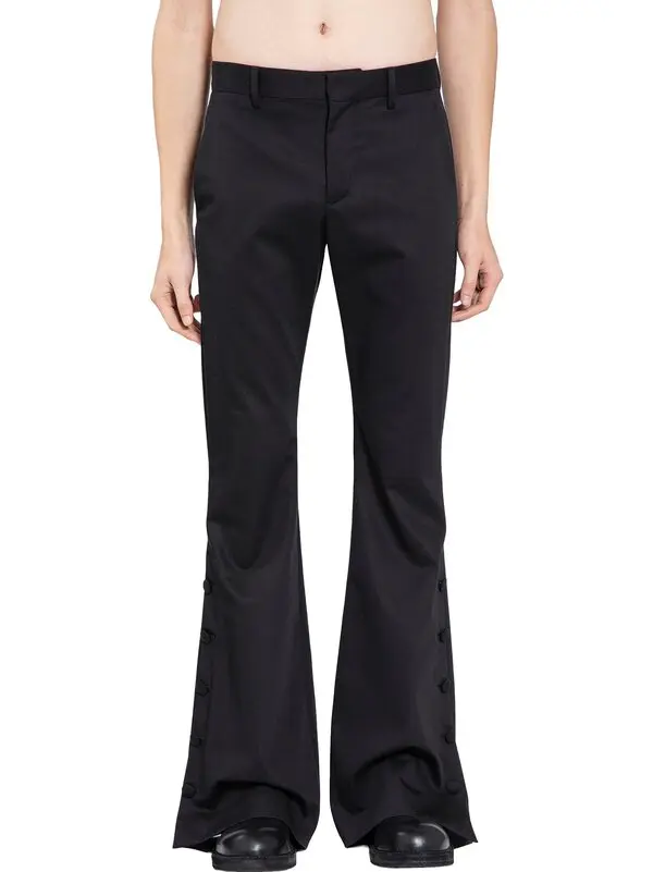 ANN DEMEULEMEESTER Vald Slim Fit Bootcut Trousers - Black