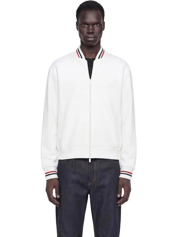 Thom Browne Stretch Viscose Knit 65 Bomber - White