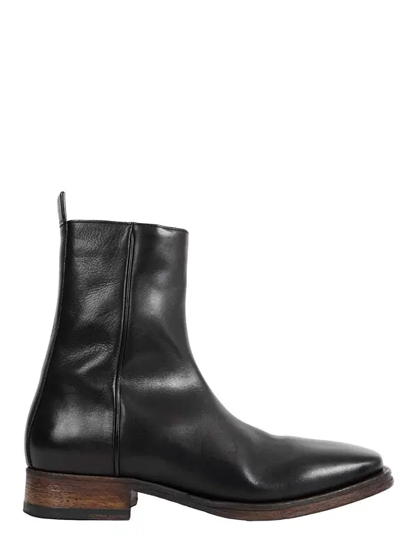 Acne Studios Leather Ankle Boots - Black