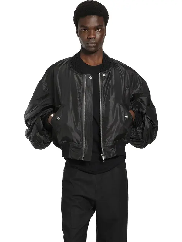 Rick Owens Temple Secchia Flight Jacket - Black