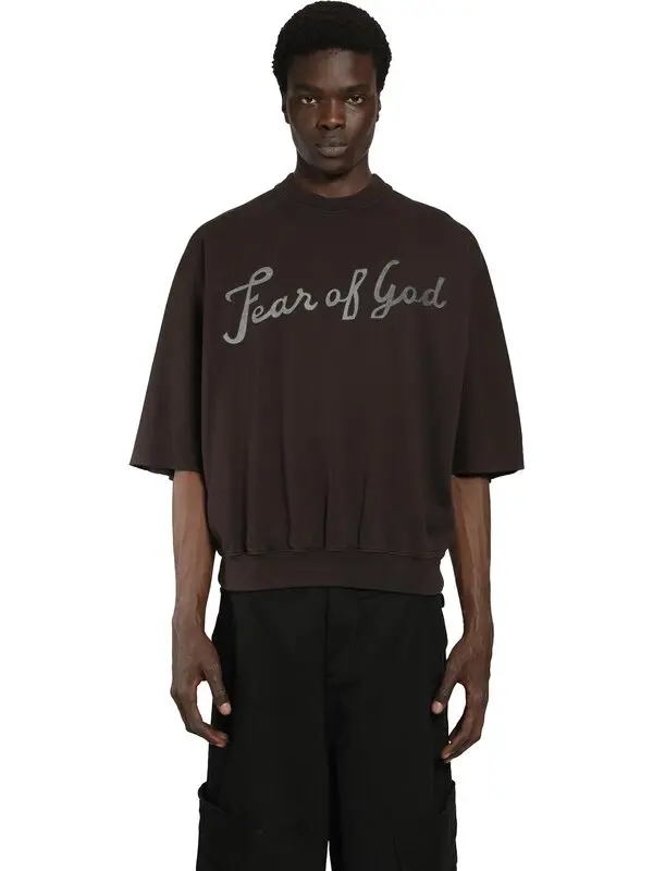 Fear Of God Short Sleeve Sweatshirt - Brown