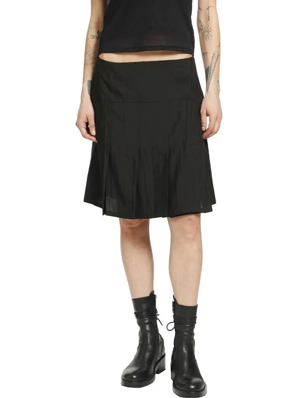 Our Legacy A-line Girdle Skirt In Techflax - Black