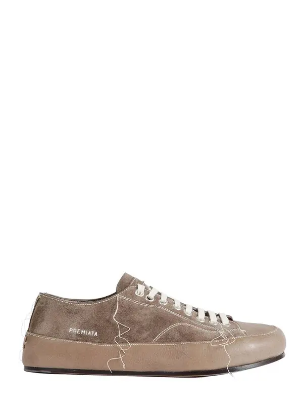 Premiata Suede And Leather Lace-up Sneakers - Brown