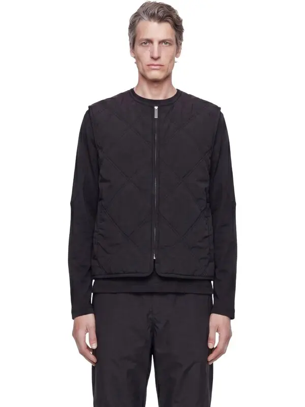 Herno Quilted Lightweight Nylon Vest - Black