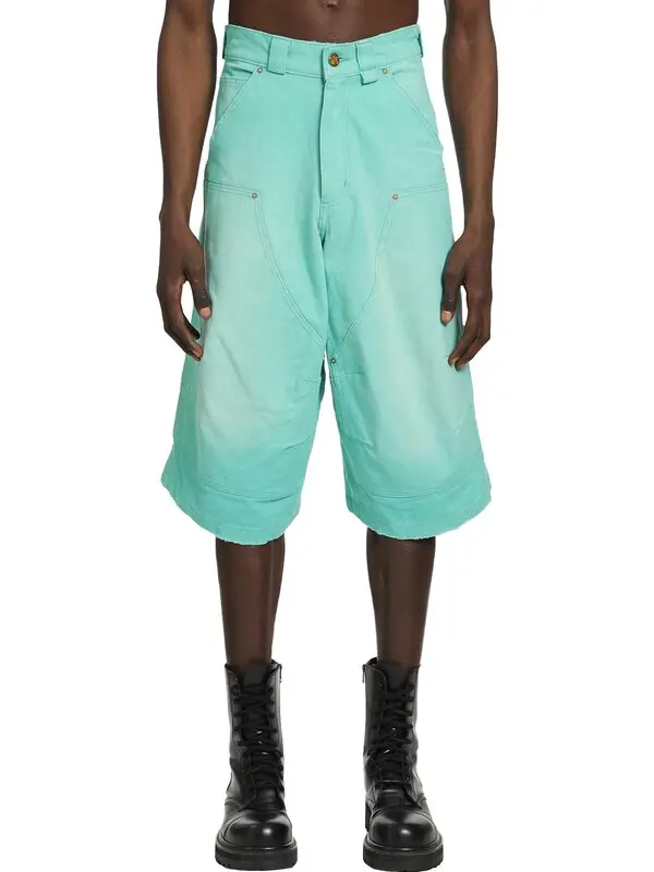 WILLY CHAVARRIA Stockton Double Knee Shorts - Green