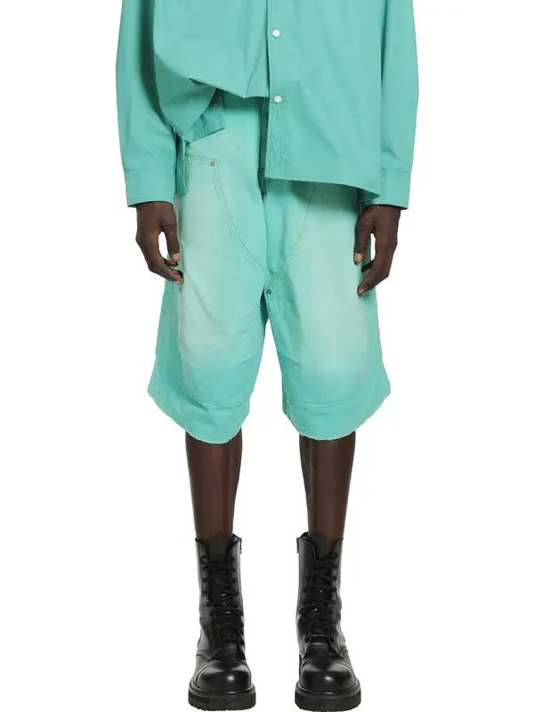 WILLY CHAVARRIA Stockton Double Knee Shorts - Green