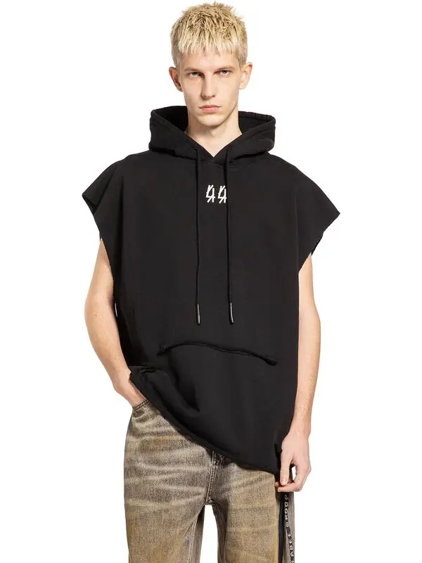 44 LABEL GROUP Centipede Sleeveless Hoodie - Black