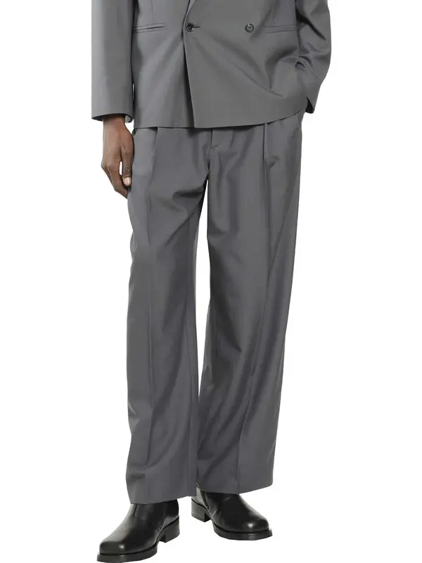 LEMAIRE Pleated Tailored Pants - Grey
