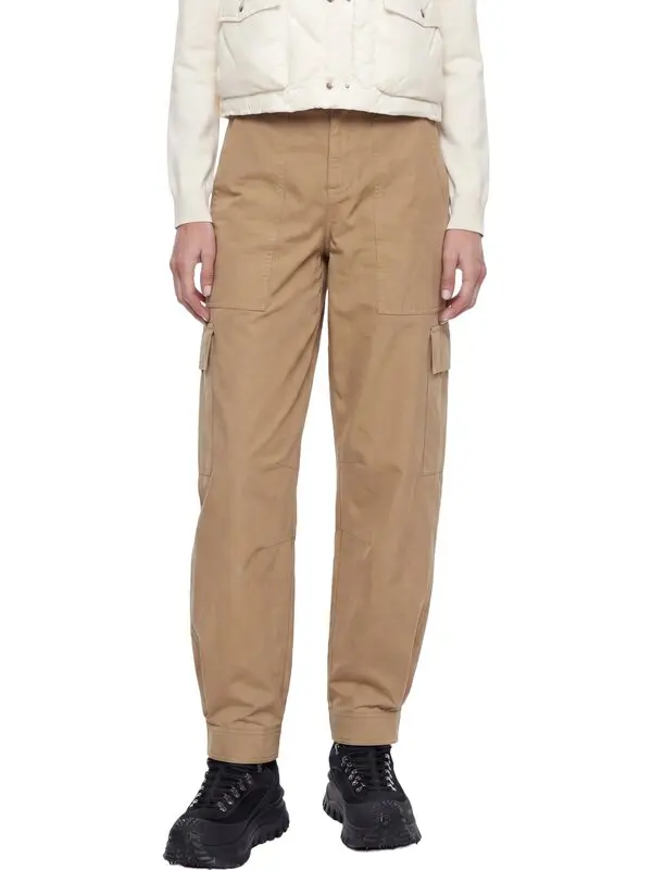 Moncler Froissé Technique Cargo Trousers - Beige