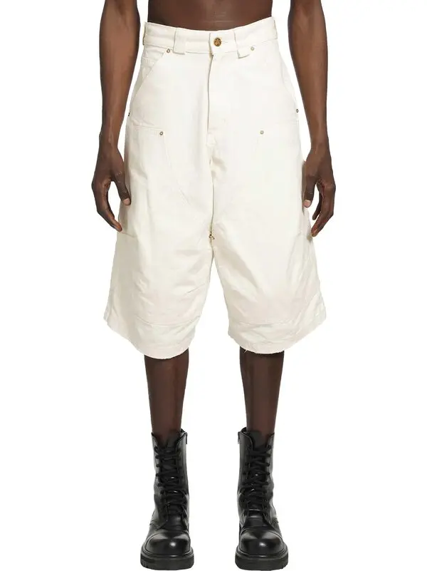 WILLY CHAVARRIA Stockton Double Knee Shorts - Off-white