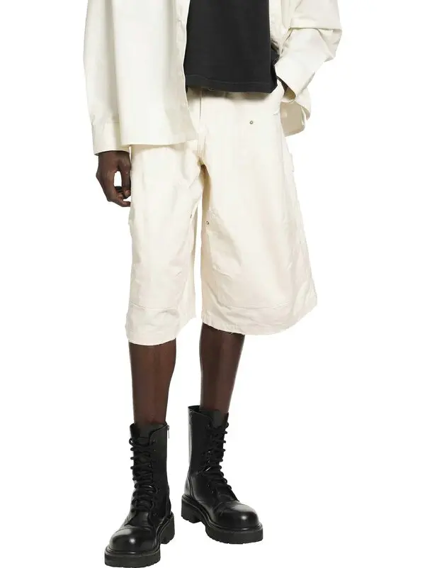 WILLY CHAVARRIA Stockton Double Knee Shorts - Off-white