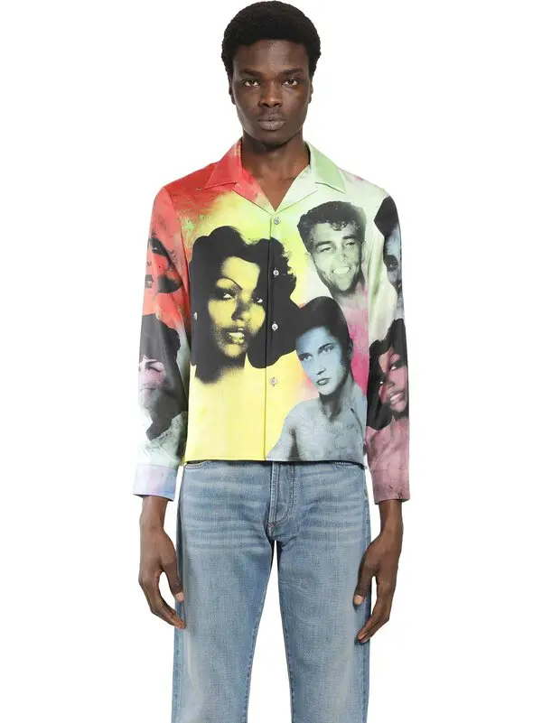Versace Printed Silk Twill Slim Shirt - Multicolor