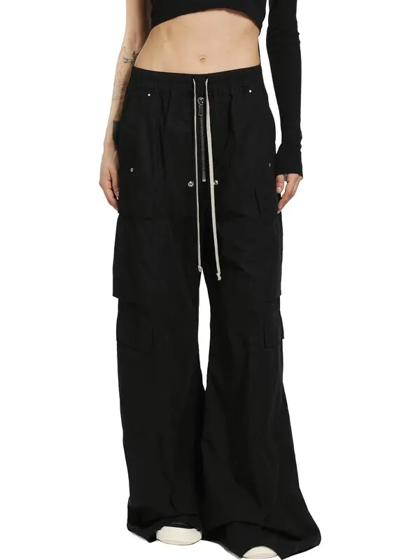 Rick Owens Temple Double Cargo Jumbo Belas - Black
