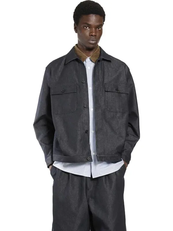Comme Des Garçons Raw Denim Jacket - Blue