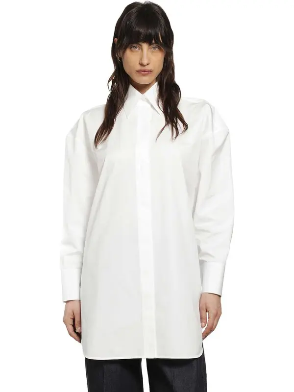 Givenchy Asymmetric Poplin Shirt - White