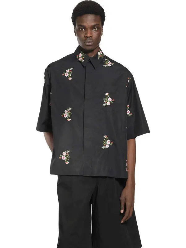 Simone Rocha Boxy Pen Pocket Shirt - Black