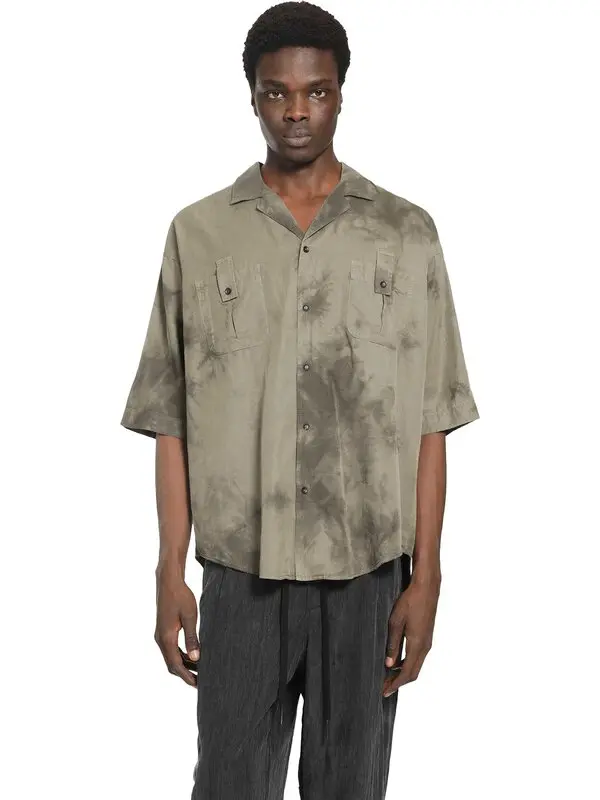 ANDREA YA AQOV Cupro Cotton Tie Dye Shirt - Grey