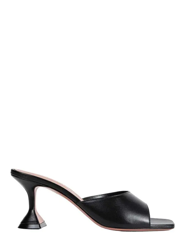 Amina Muaddi Lupita Slipper 70 Nappa Leather Sandals - Black