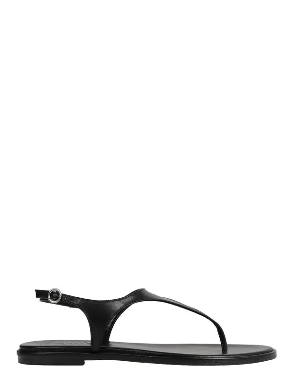 AeydĒ Raine Nappa Leather Thong Sandals - Black