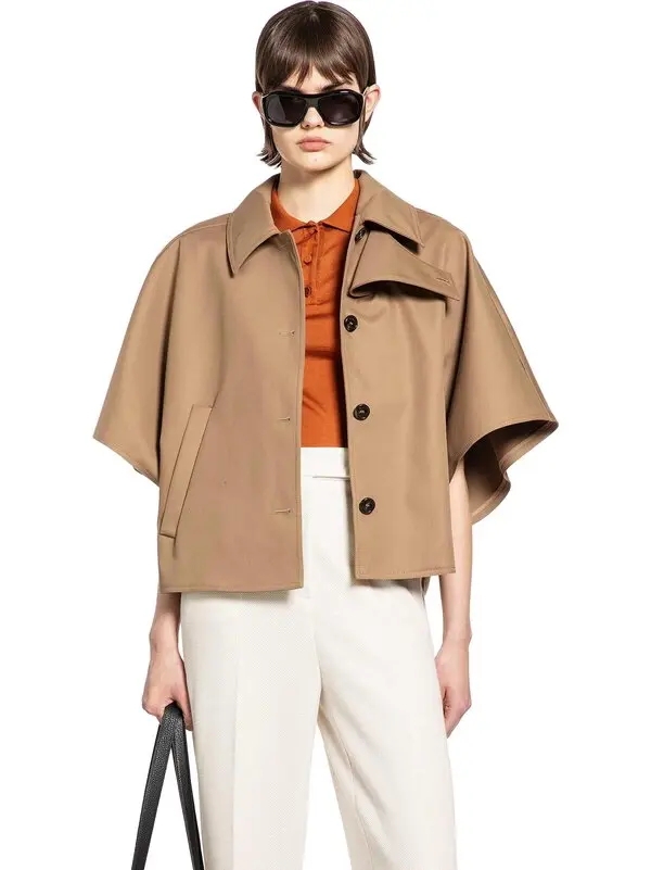 Max Mara Water-repellent Gabardine Cape - Beige