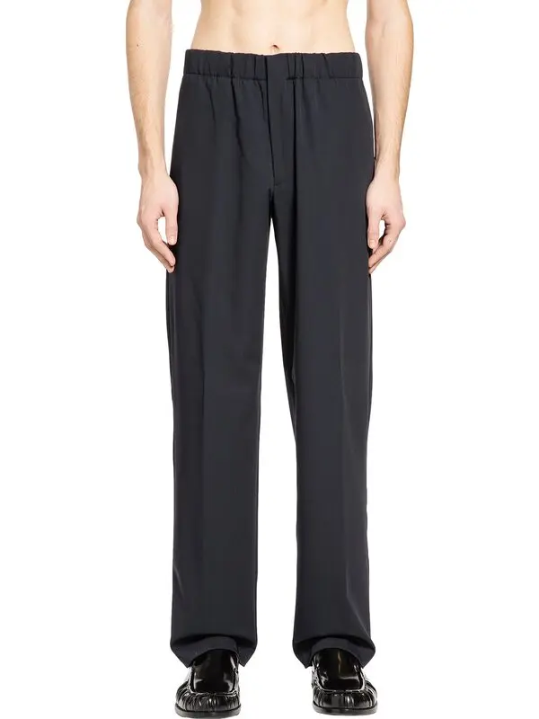 LARDINI Linen Cotton Silk Trousers - Blue