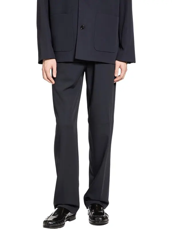 LARDINI Linen Cotton Silk Trousers - Blue