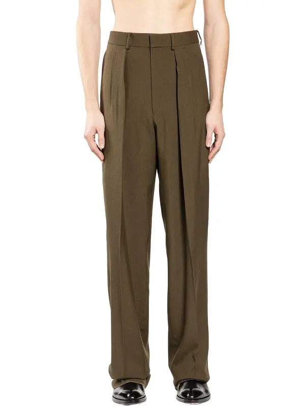 TOM FORD Double Pleat Trousers - Green