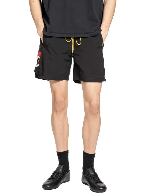 Rhude Moonlight Graphic Shorts - Black