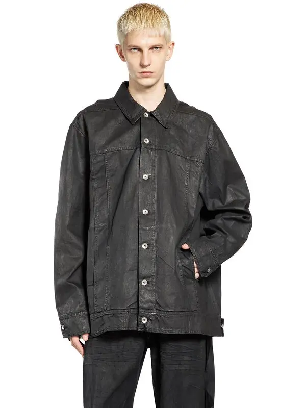 Rick Owens Temple Jumbo Worker Jacket - Black