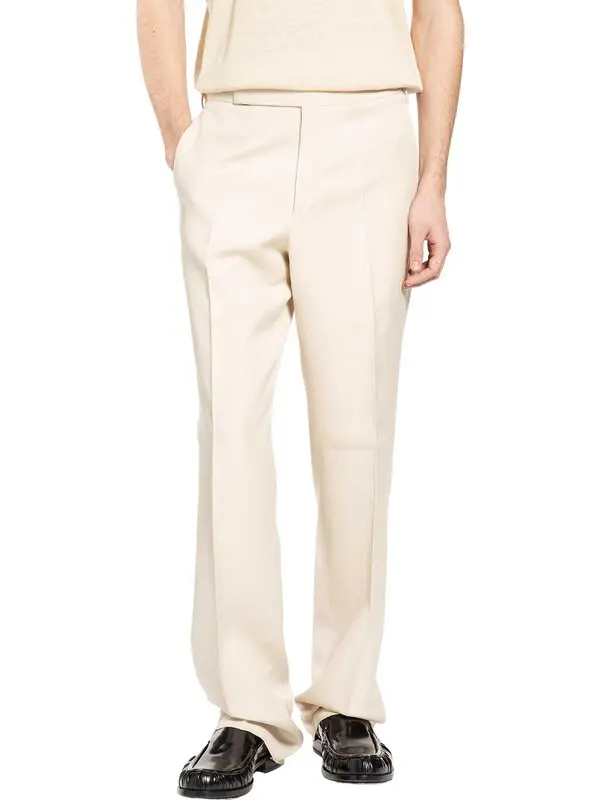 LARDINI Tailored Trousers In Ecovero - Beige