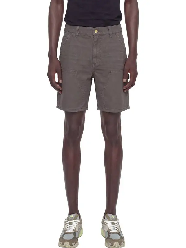 Carhartt Work In Progress Double Knee Canvas Shorts - Grey