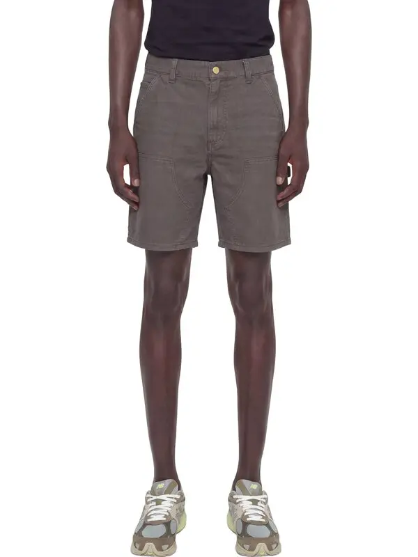 Carhartt Work In Progress Double Knee Canvas Shorts - Grey