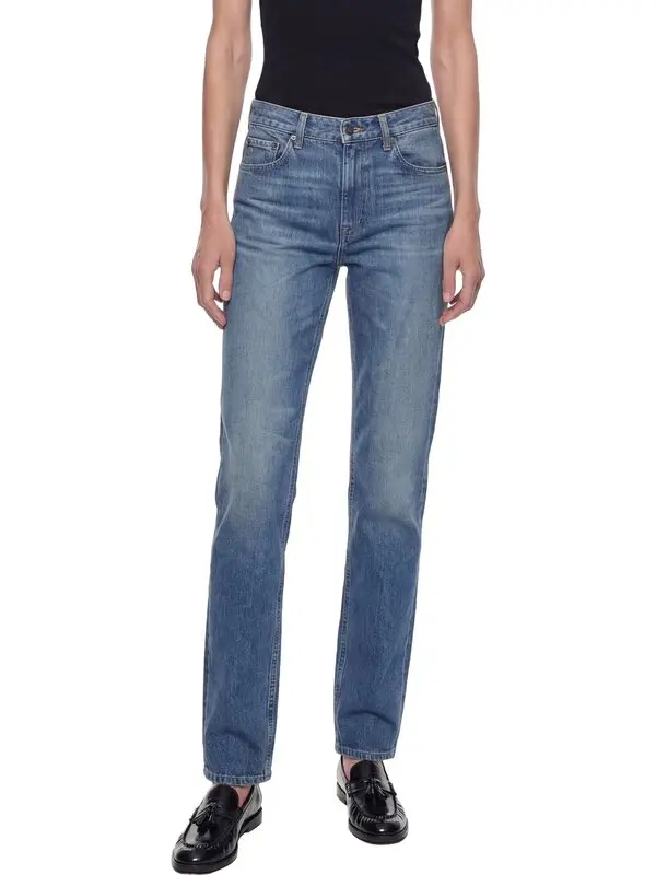 THE ROW Daciana Straight Cropped Jeans - Blue