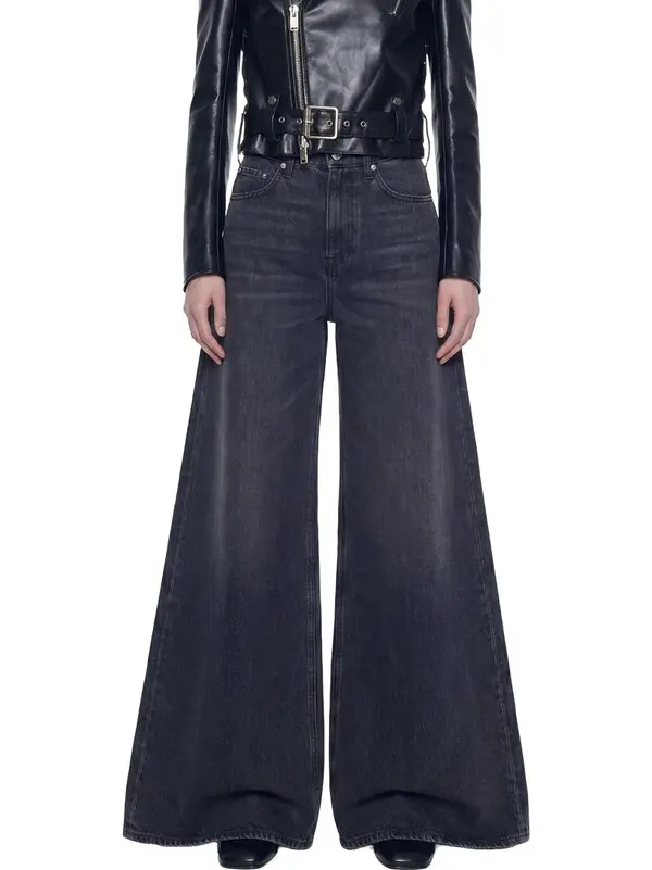 NVL GARDE Super Wide Leg Jeans - Black