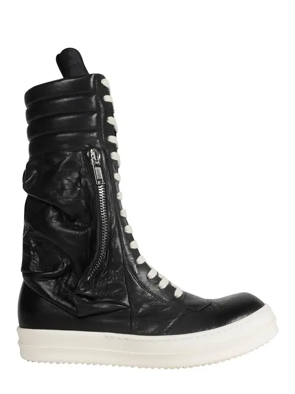 Rick Owens Temple Cargo Geobasket Sneakers - Black