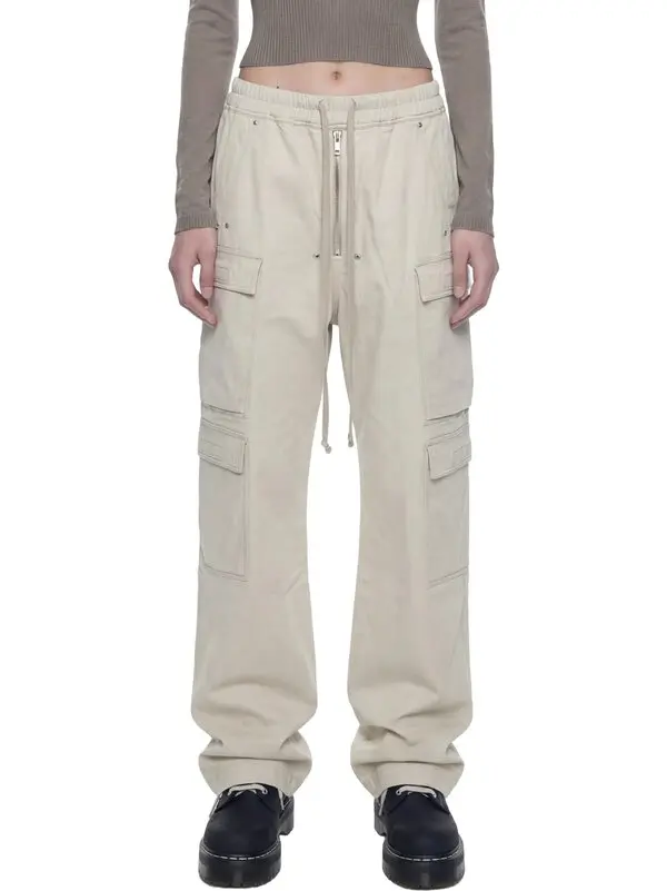 Rick Owens Temple Double Cargo Jumbo Belas - Off-white