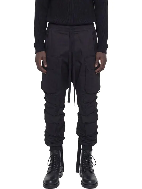 NVL GARDE Drop Crotch Cargo Sweatpants - Black