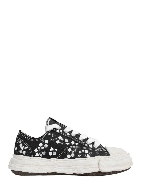 Mihara Yasuhiro Peterson Studded Canvas Low Top Sneakers - Black