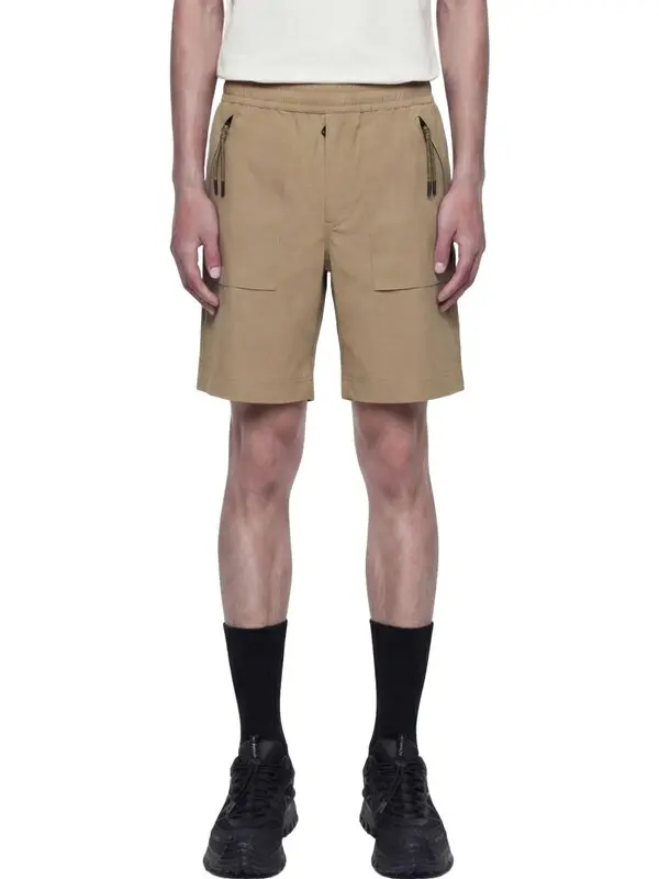 Moncler Technical Froissé Shorts - Beige