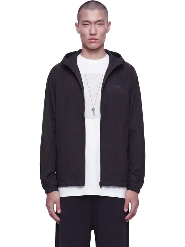 MAISON MARGIELA Nylon Windbreaker Jacket - Black